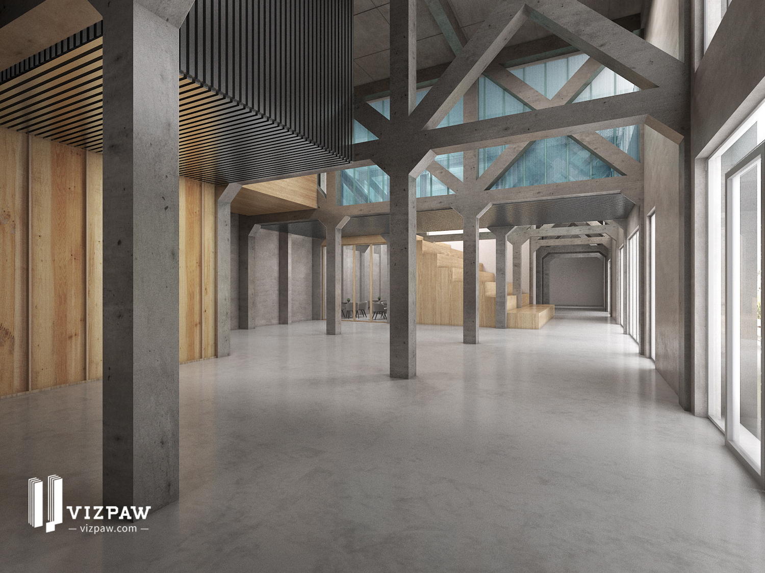 3D Renderings For A Renovation of Old Market Into A Multipurpose ...